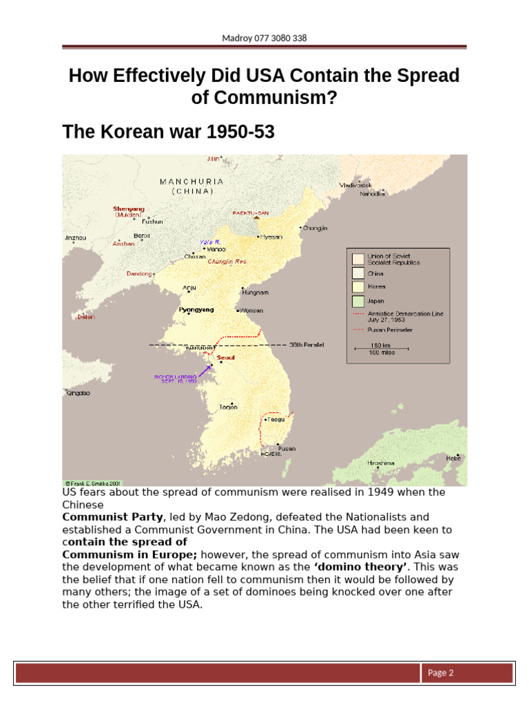 How Effectively Did USA Contain The Spread of Communism | PDF | Vietnam ...