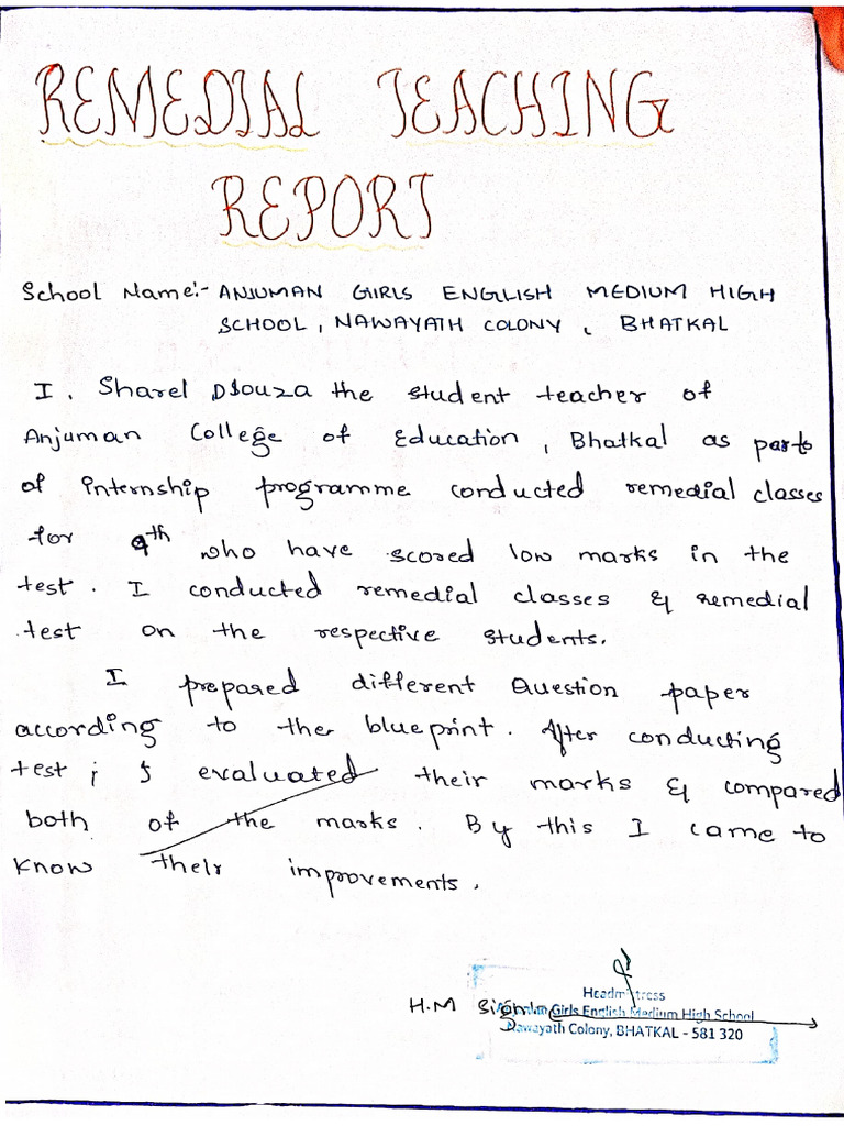 Remedial Teaching | PDF