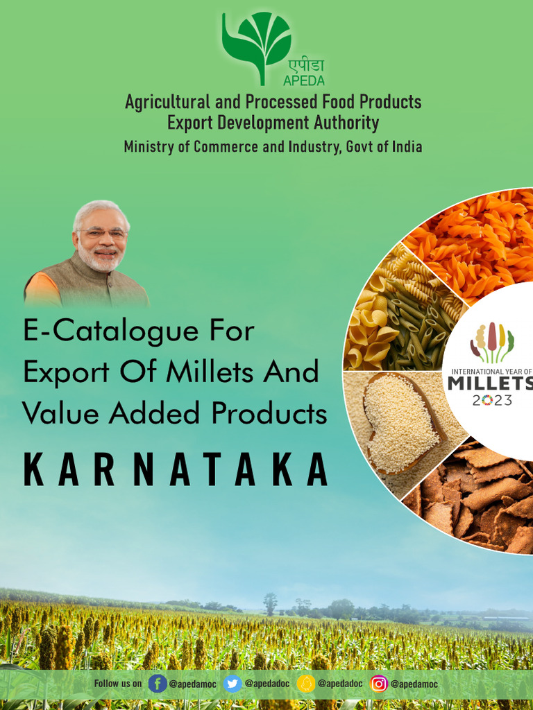 Karnataka Millets Export E-Catalogue | PDF | Cereals | Dietary Fiber