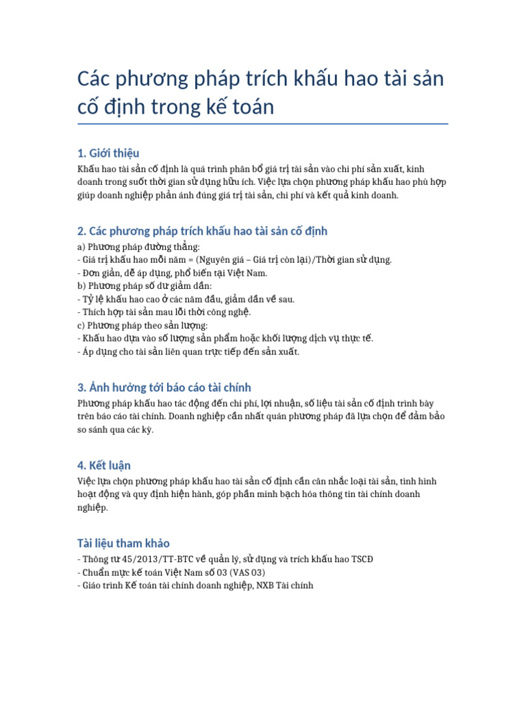 Khau Hao Tai San Co Dinh | PDF