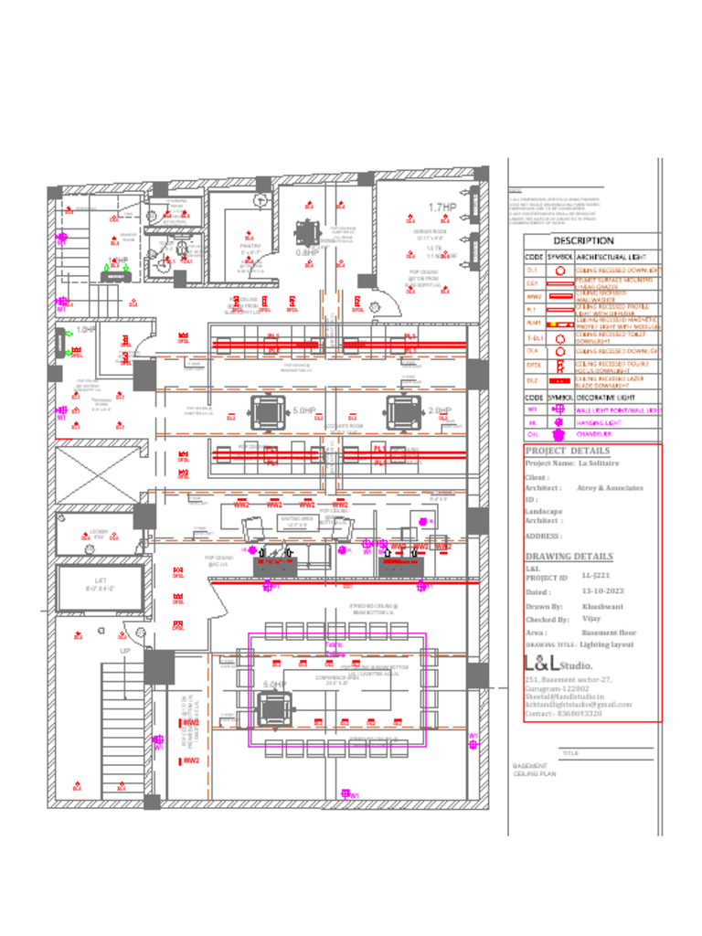 13-10-23 Jewellary BASEMENT Lighting Layout-Model | PDF