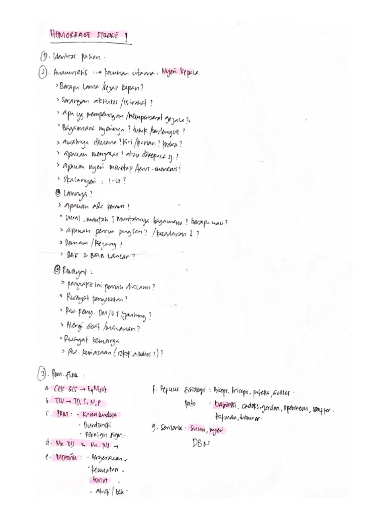 Catatan Osce Neuro Widy | PDF