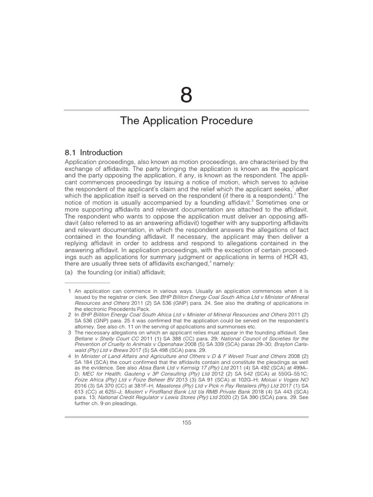 Application Procedure in Motion Proceedings | PDF | Ex Parte | Affidavit