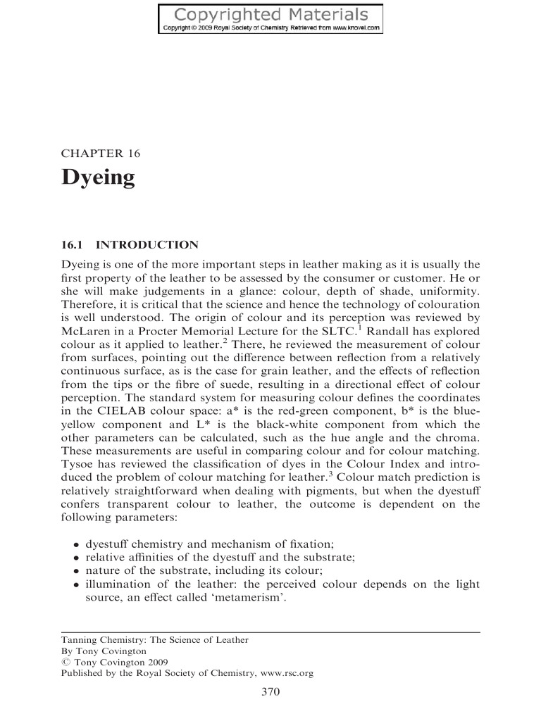 Lecturenote 879440769DYEING | PDF | Acid | Dye