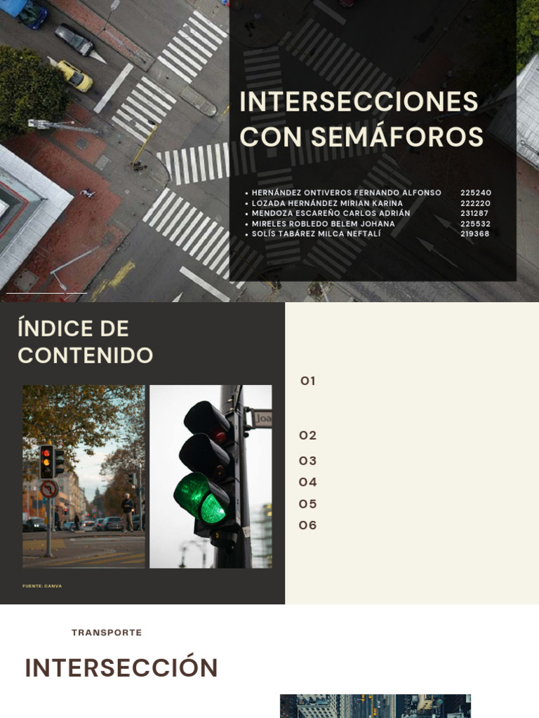 Intersecciones Con Semáforo | PDF | Tráfico | Intersección (carretera)
