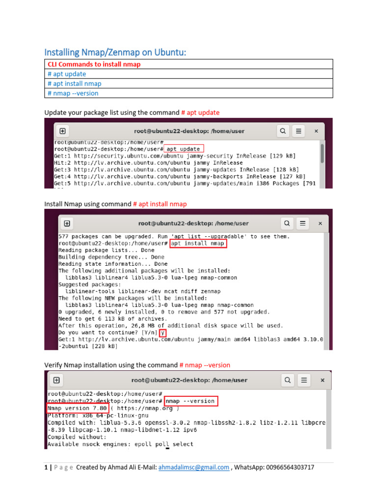 17-Installing Nmap-Zenmap Ubuntu | PDF