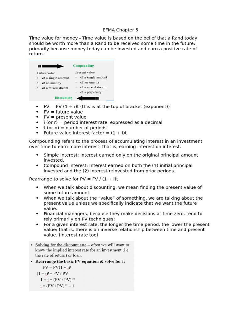 EFMA 2614 Chapter 5 | PDF