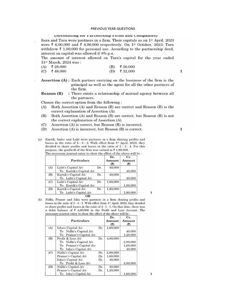 Previous Year Questions | PDF