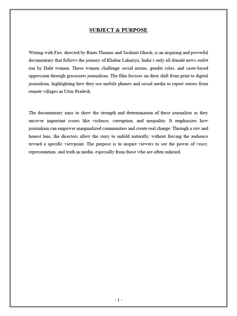 Chavan Aditya Jayesh - Documentary Assignment | PDF