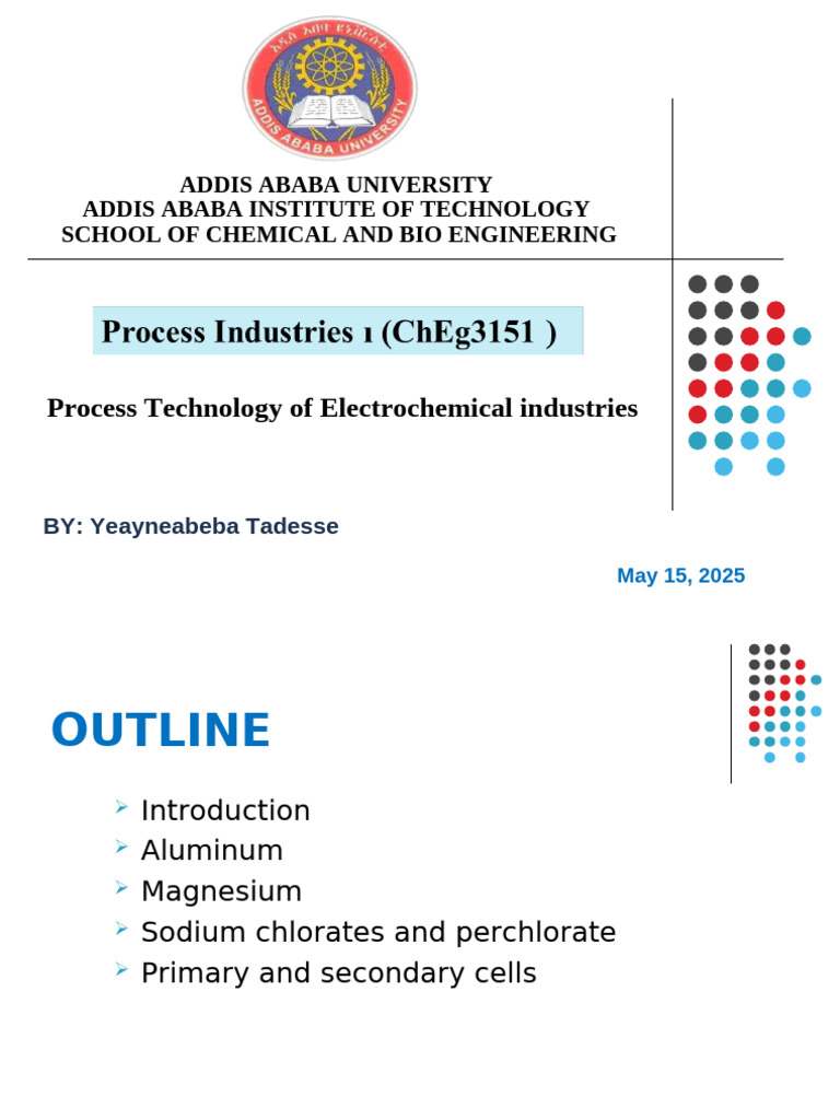 Electrochemical Process Technology Overview | PDF | Magnesium | Aluminium