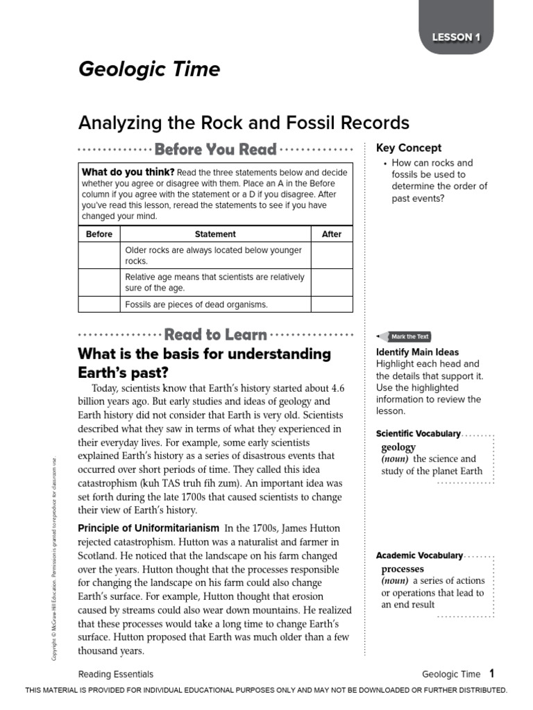 Understanding Geologic Time and Fossils | PDF | Particulates ...