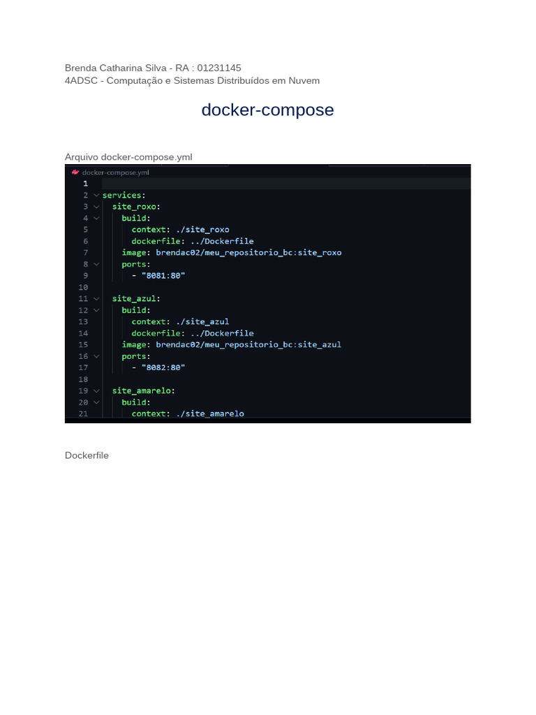 Atividade 2 - Docker Compose | PDF