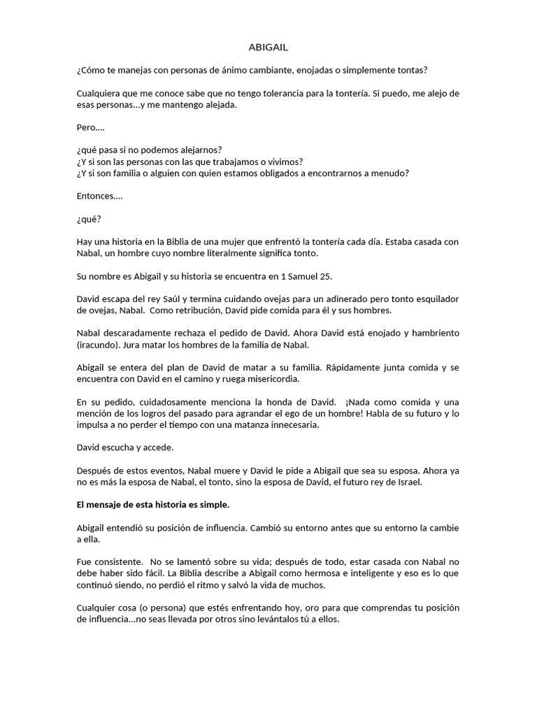 Abigail | PDF | David