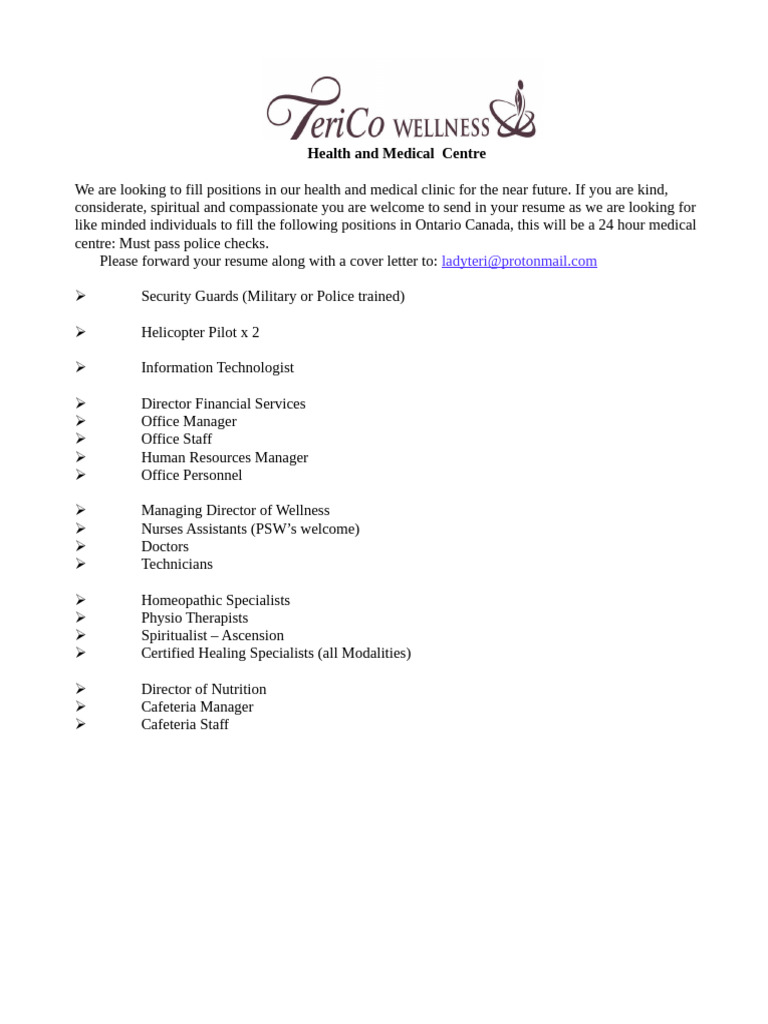 Medical Centre Positions 2 | PDF