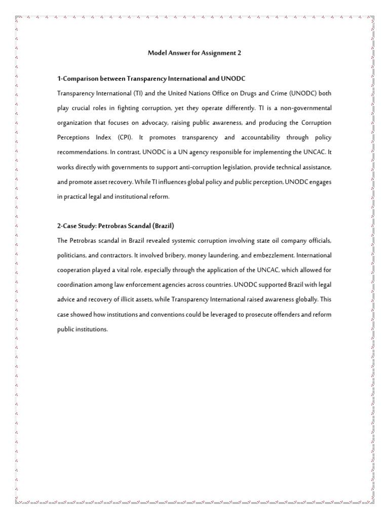 Model Answer Assignmen 2 لغة إنجليزية | PDF