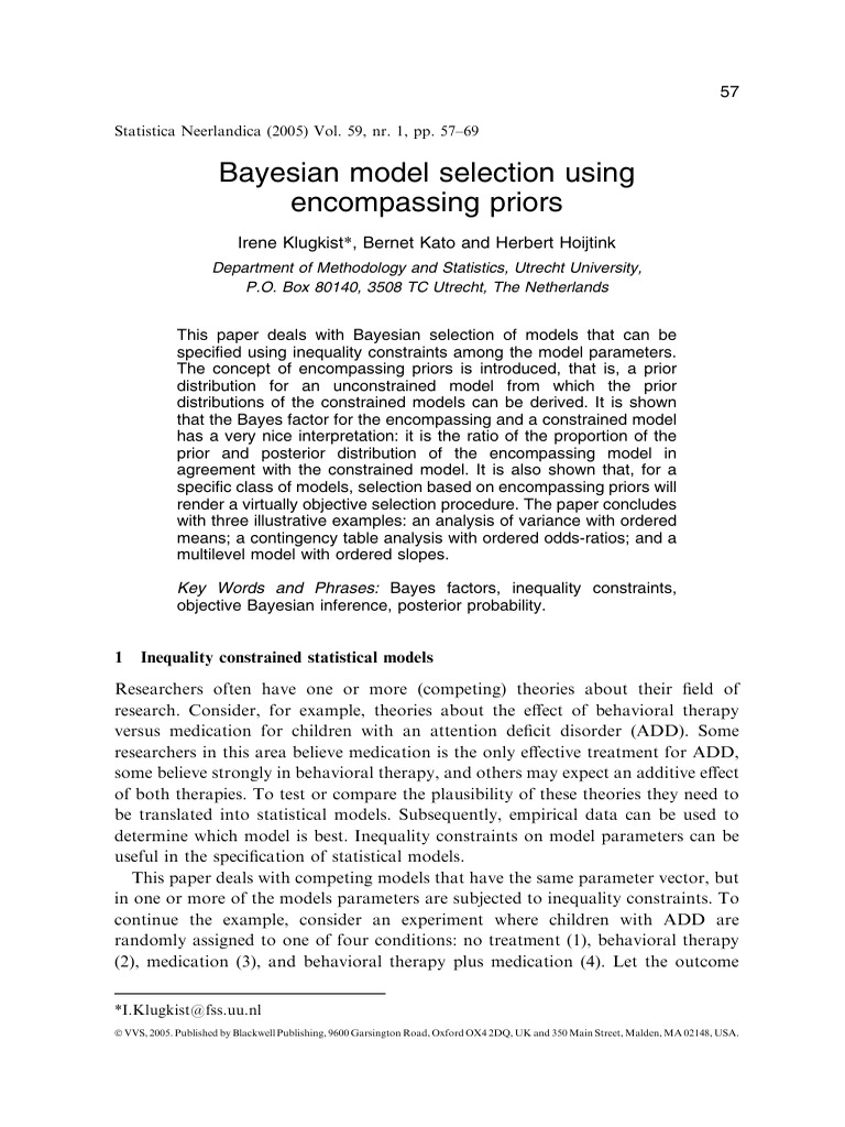 SN KKH2005 | PDF | Bayesian Inference | Probability Distribution