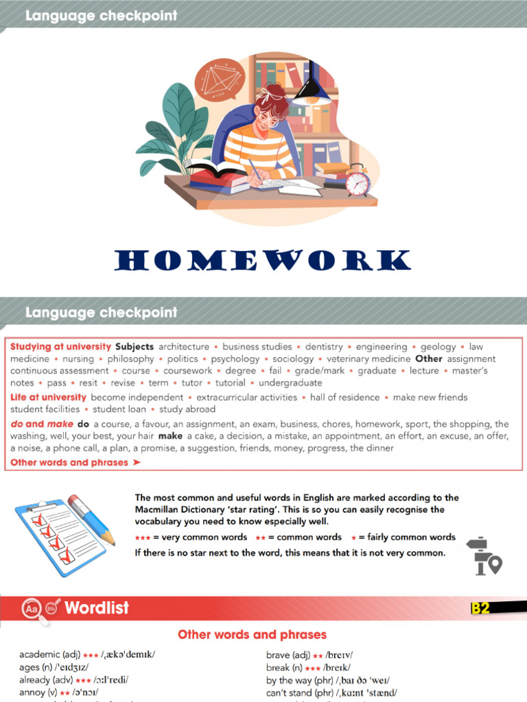 Language Checkpoint Vocabulary | PDF