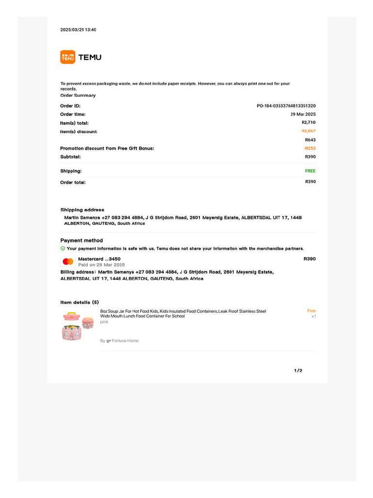 Temu Web Document | PDF