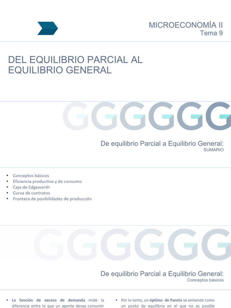 Micro 1 - Modulo 3 - Tema de Equilibrio Parcial A Equilibrio General ...
