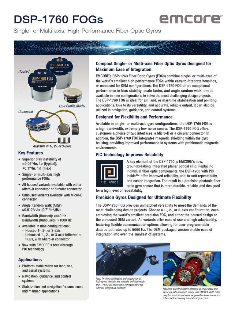 Emcore DSP 1760 Fog Datasheet | PDF | Electrical Connector | Optical Fiber