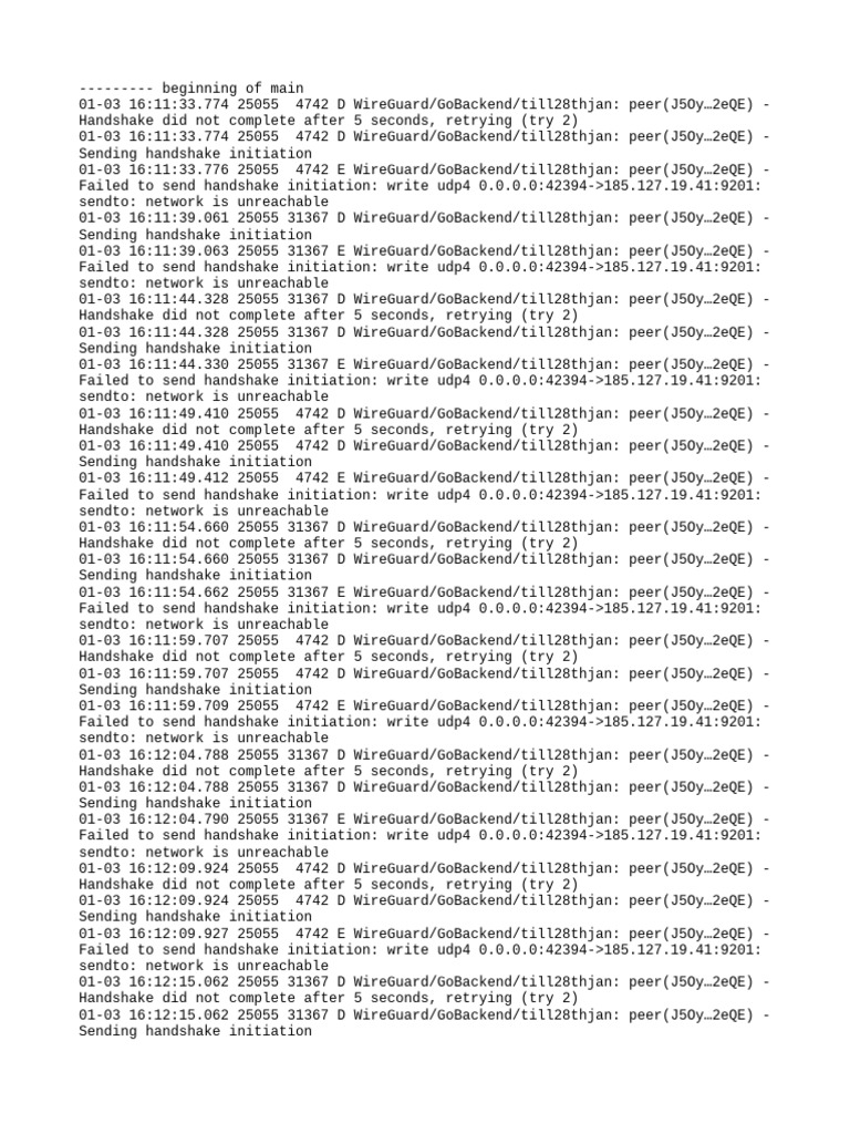 Wireguard Log | PDF | Communications Protocols | Internet Protocol Based Network Software