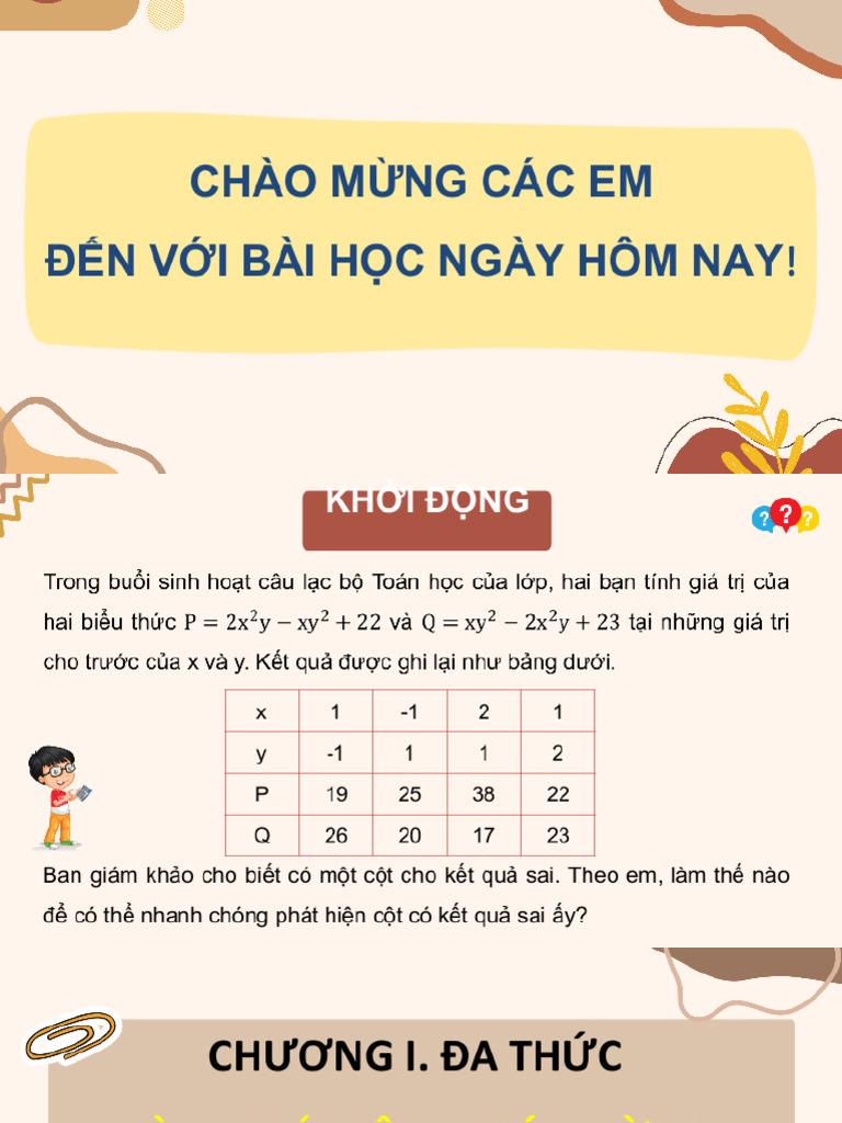 Chuong 1 Bai 3 Phep Cong Tru Da Thucpptx 1600 PDF - Gdrive.vip | PDF