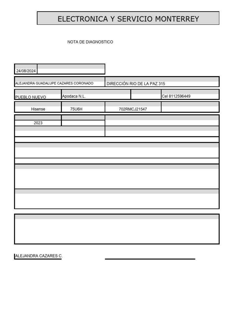 Carta Diagnostico 2 | PDF