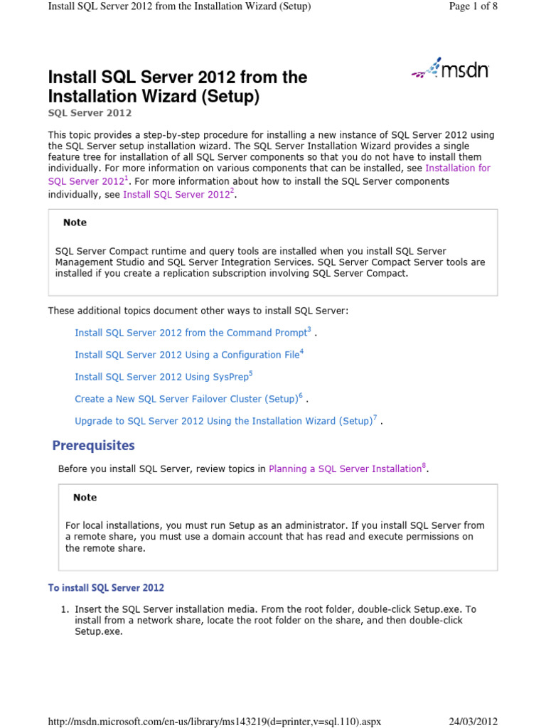 03 Installation FromTheInstallationWizard | PDF | Microsoft Sql Server | Directory (Computing)