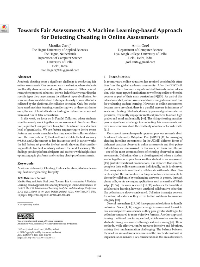 Towards Fair Assessments A Machine Learning-Based Approach | PDF | Cluster Analysis | Machine ...