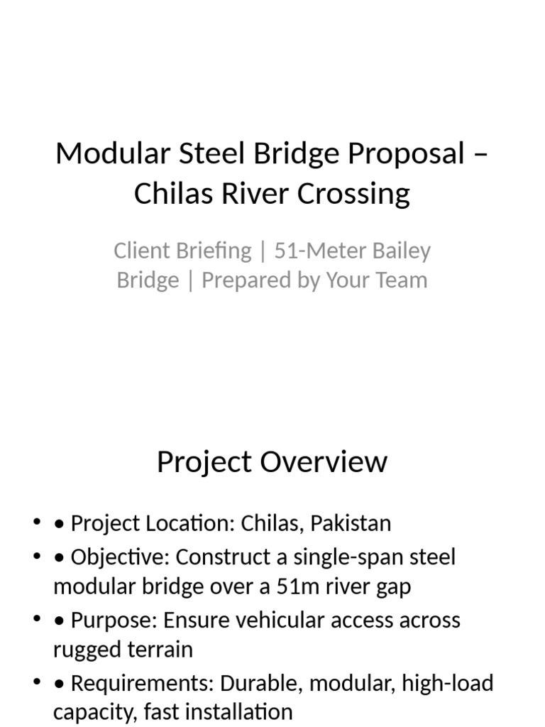 Modular Steel Bridge Training Proposal | PDF | Bridge | Civil Engineering