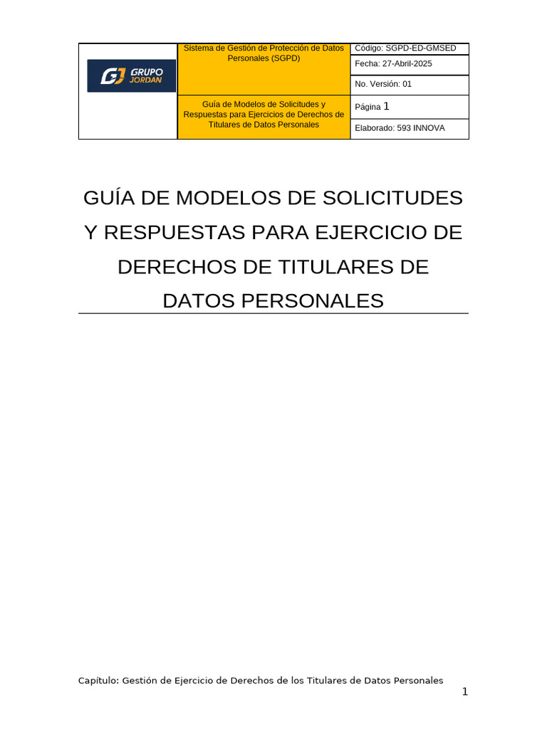 Sgpd-ed-gmsed Guia Modelos Solicitudes Ejercicios Derechos | PDF | Justicia | Crimen y violencia