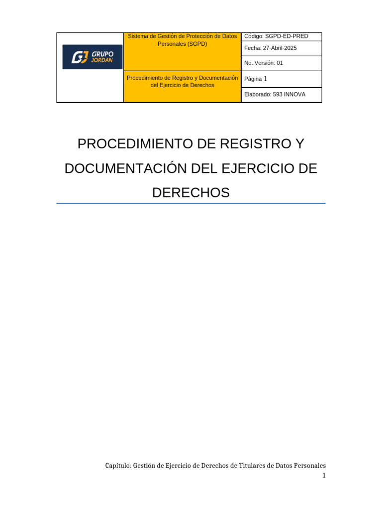 Sgpd-Ed-Pred Procedimiento Registro Documentacion Pred | PDF | La seguridad informática | Seguridad