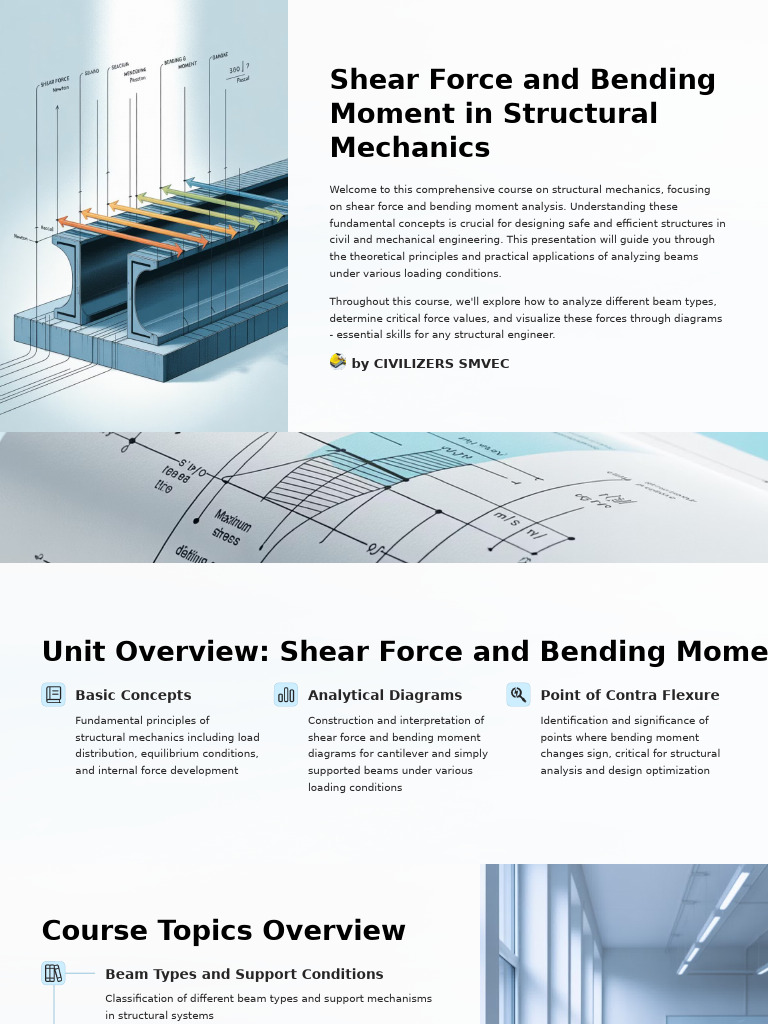 Shear Force and Bending Moment in Structural Mechanics | PDF | Bending | Beam (Structure)
