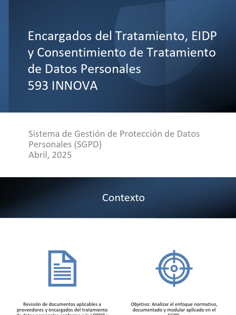 Presentacion_Encargados_EIDP | PDF | La seguridad informática | Seguridad