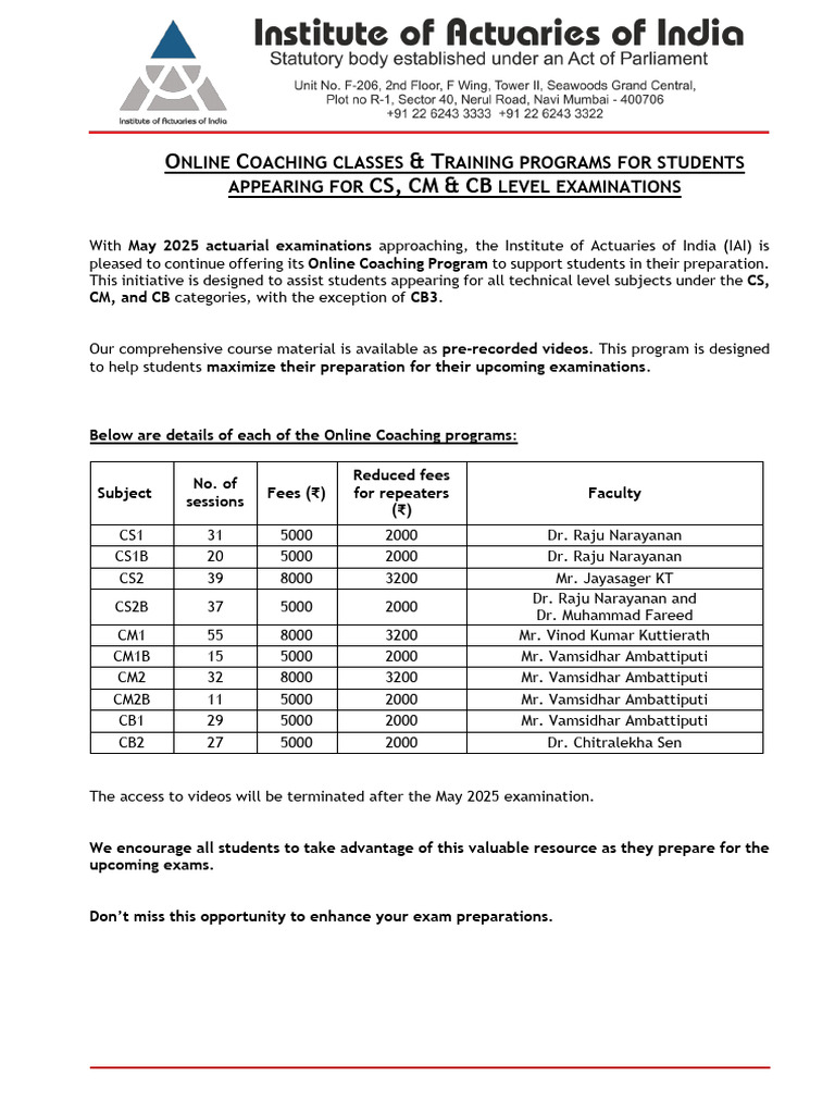 Online Coaching Classes & Training Programs | PDF