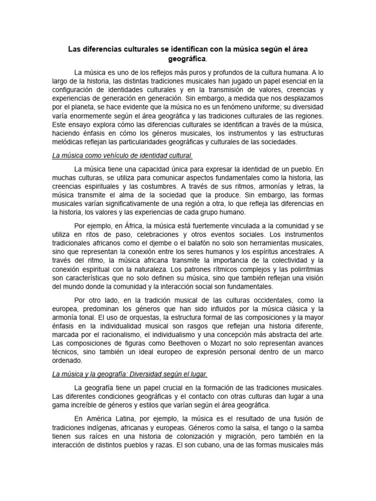 Música y Geografía | PDF | Música folk | Ritmo