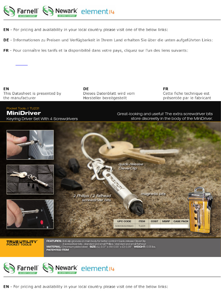MiniDriver Keyring Tool Set | PDF