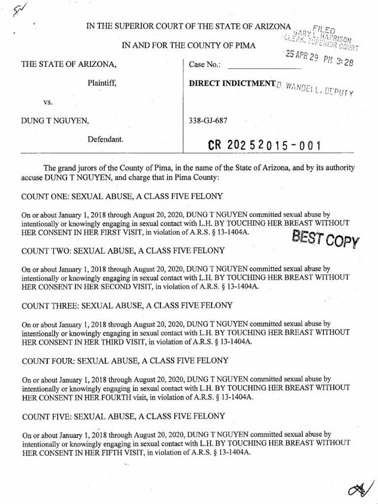 Tucson Doctor Facing Sexual Abuse, Assault Charges | PDF | Common Law ...