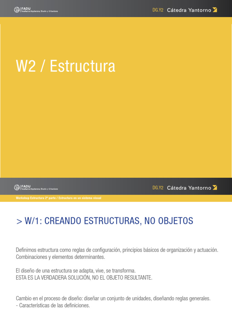 W2 / Estructura: Workshop Estructura 2 Parte / Estructura en Un Sistema Visual | PDF | Diseño ...