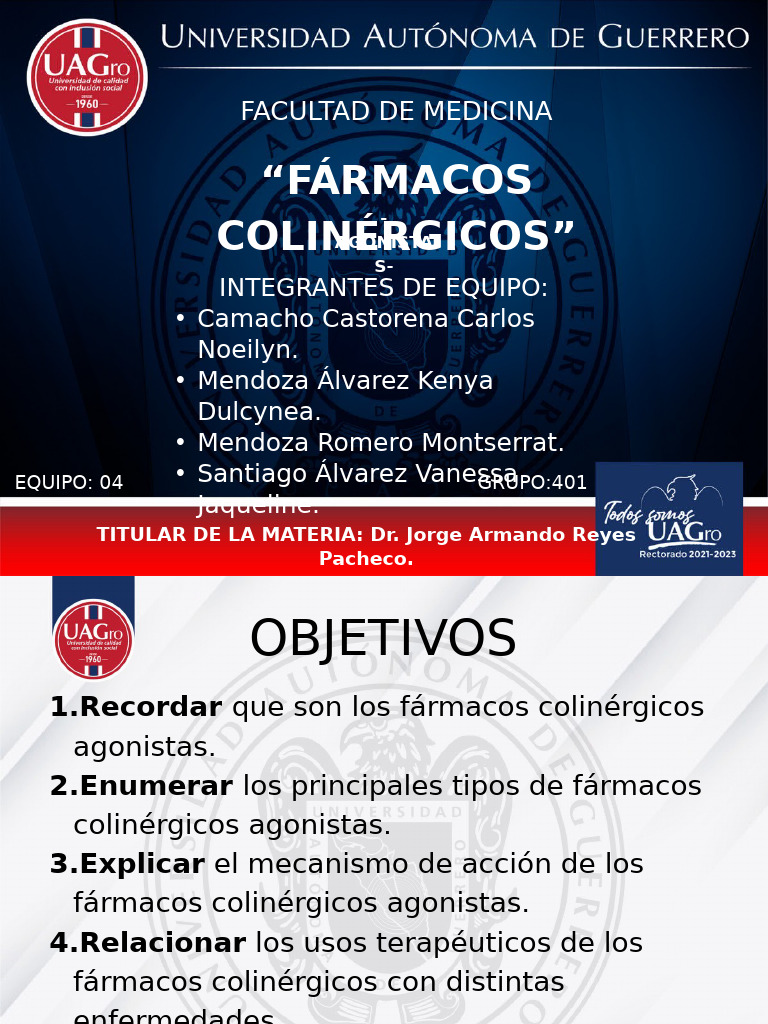 E4 Colinérgicos - 20250528 - 230505 - 0000 | PDF | Acetilcolina ...