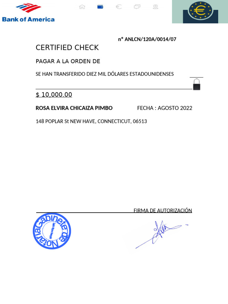 Certified Check | PDF