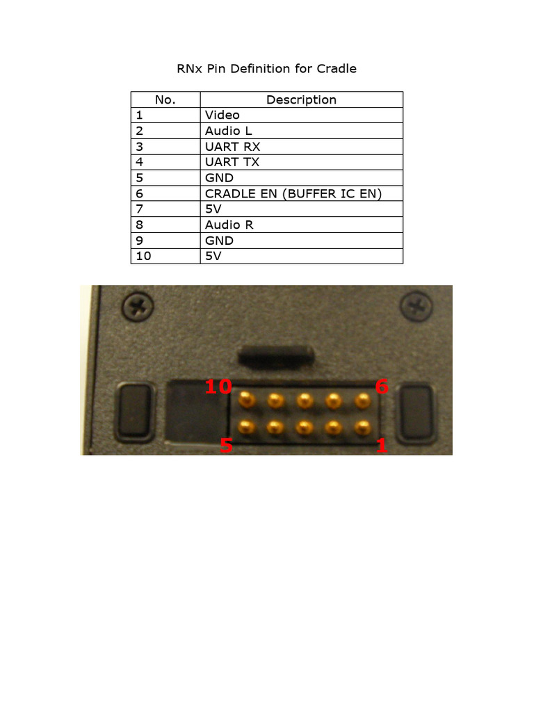 RNX Pin Definition For Cradle | PDF