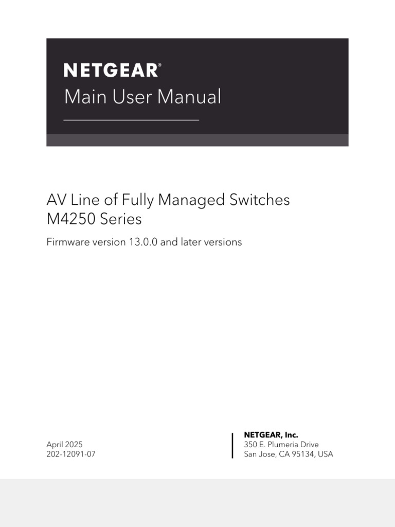 NETGEAR M4250 Series User Manual | PDF | I Pv6 | Telecommunications