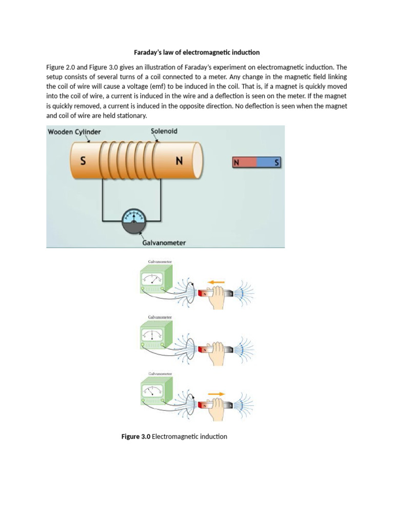 Faraday's Law & Lenz Law Explained | PDF | Electromagnetic Induction ...