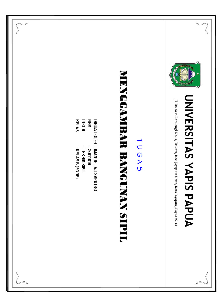 Tugas I Menggambar Bangunan Sipil | PDF