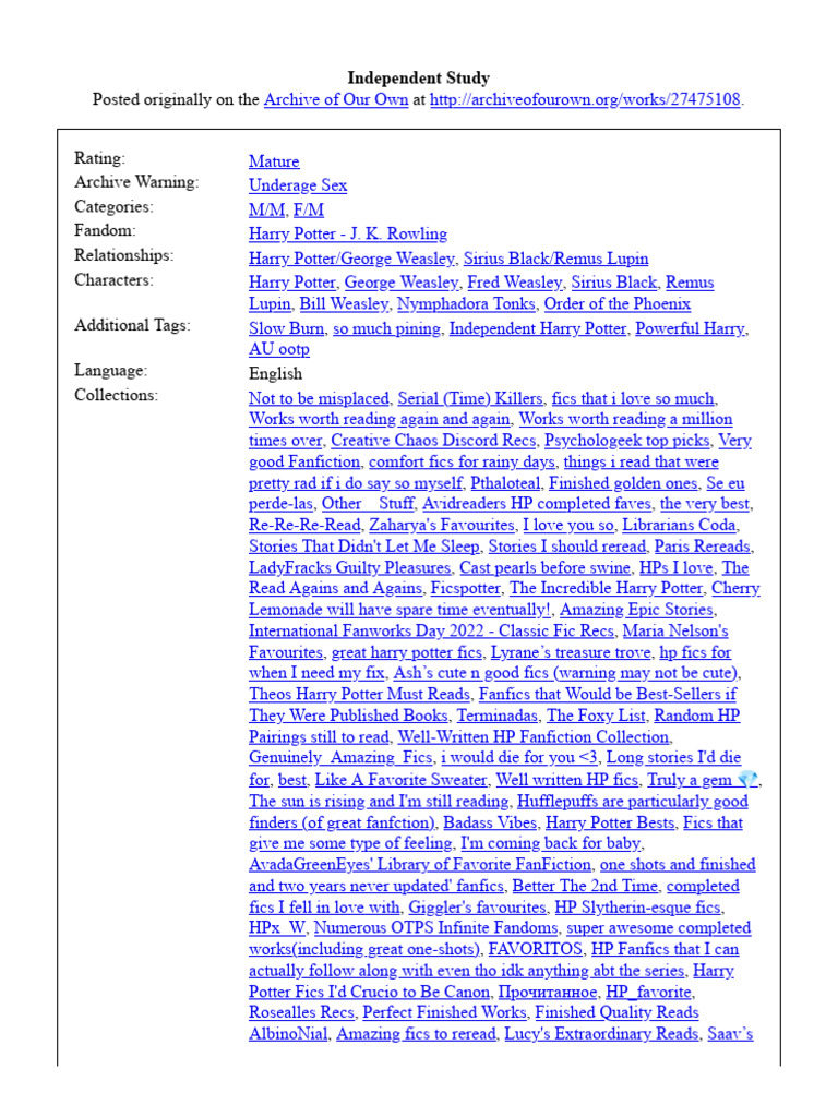 Independent Study | PDF | J. K. Rowling | Harry Potter