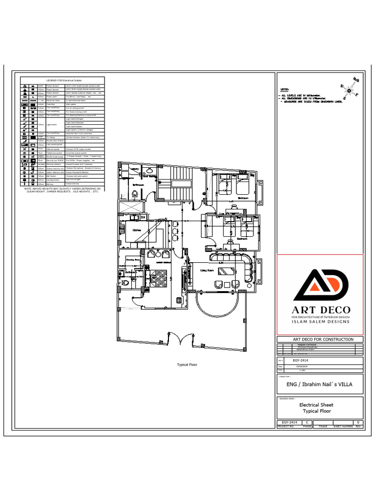 Electrical Outlet Plan for Villa | PDF | Camera | Ac Power Plugs And ...