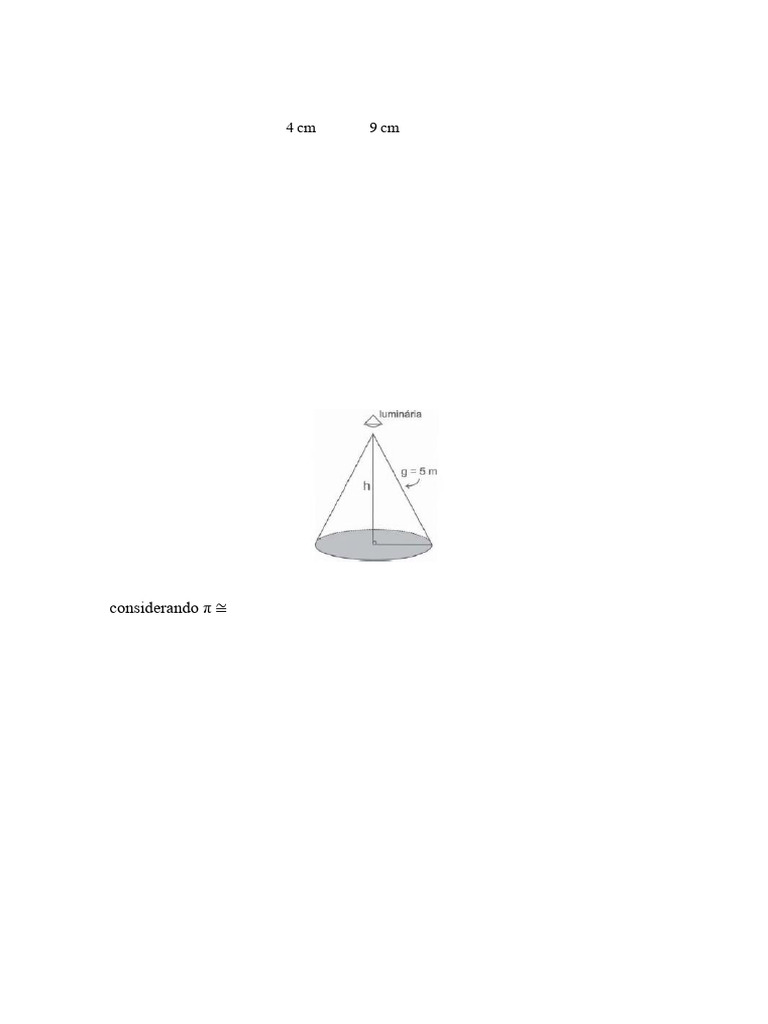 Atividade Sobre Cone | PDF