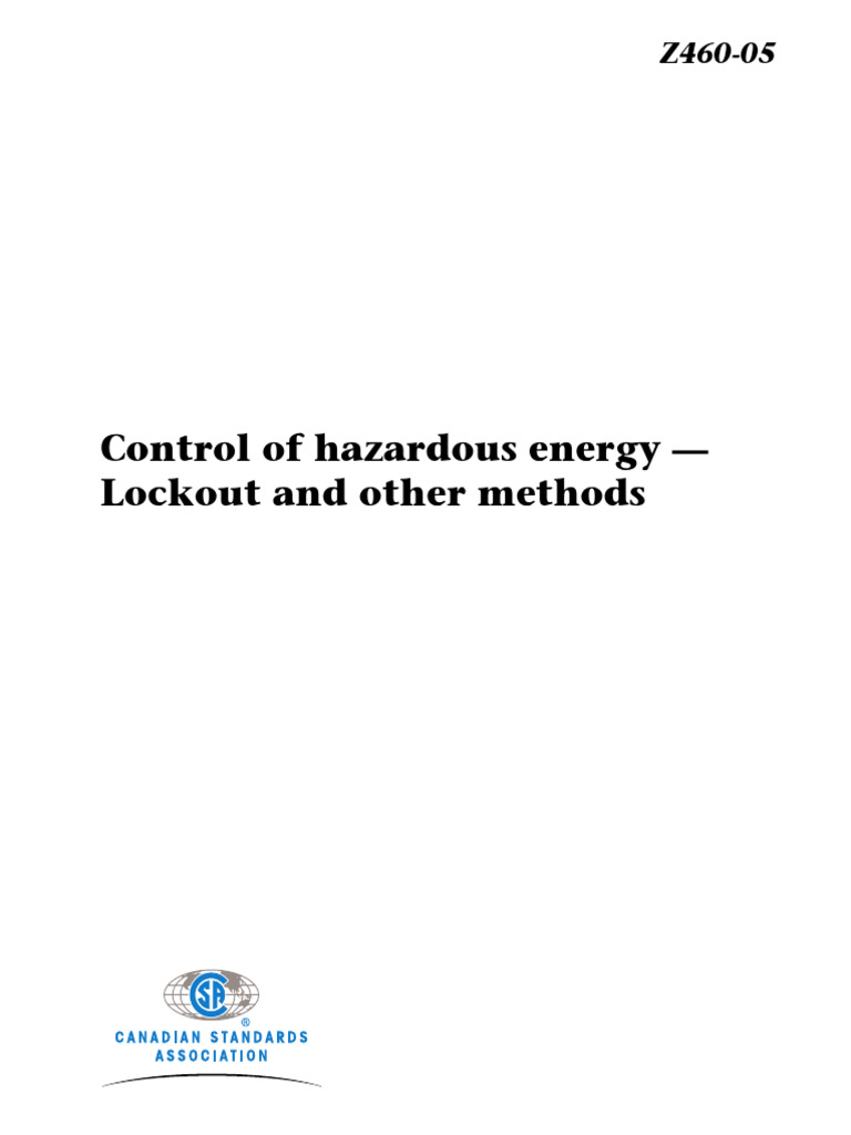 Control of Hazardous Energy - Lockout and Other Methods | PDF | Damages ...