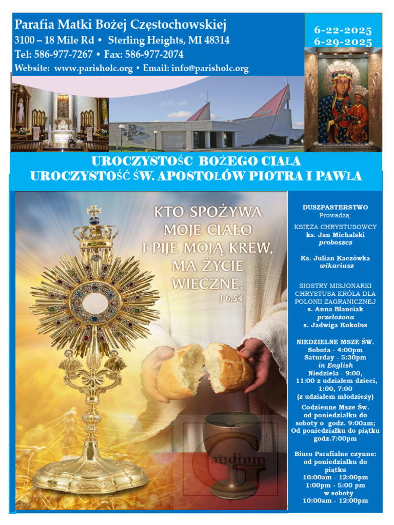 Uroczystosc Bozego Ciala in | PDF